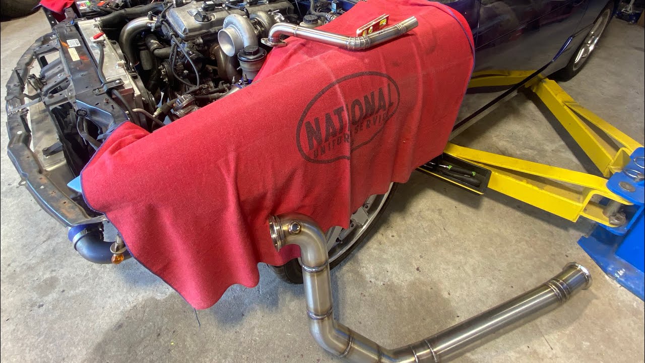 Single turbo S14 240SX gets a custom TIG welded Stainless Bros down ...