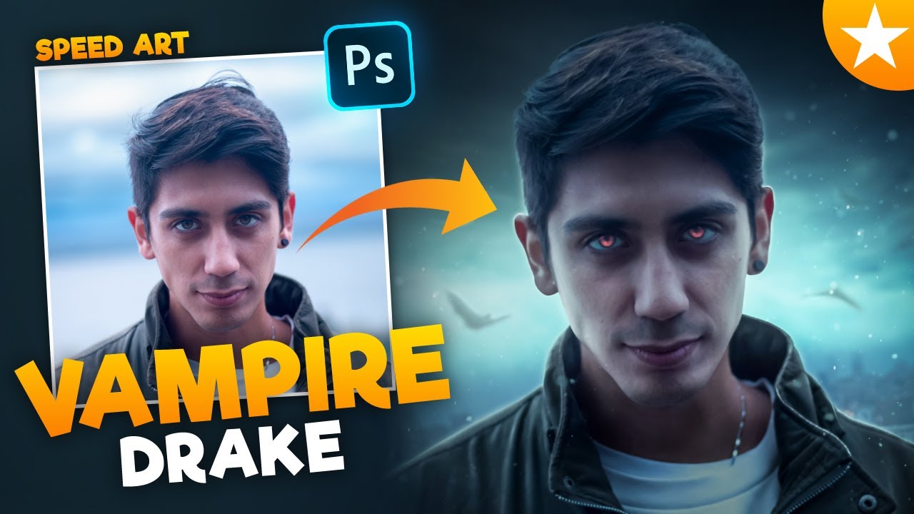 Vampire Drake Photoshop Speed Art - YouTube