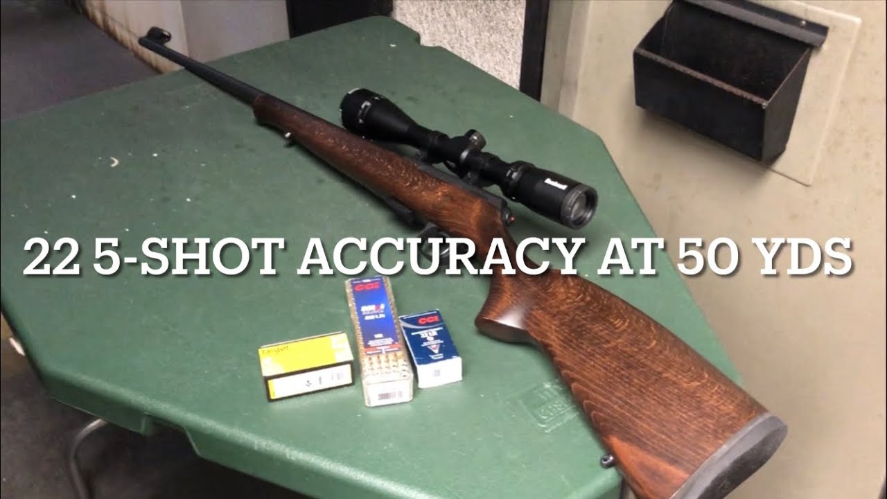 .22 5-SHOT ACCURACY AT 50 YARDS - YouTube