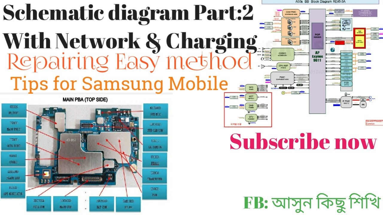Schematic diagram Part:2 With Network and Charging Repairing Easy ...