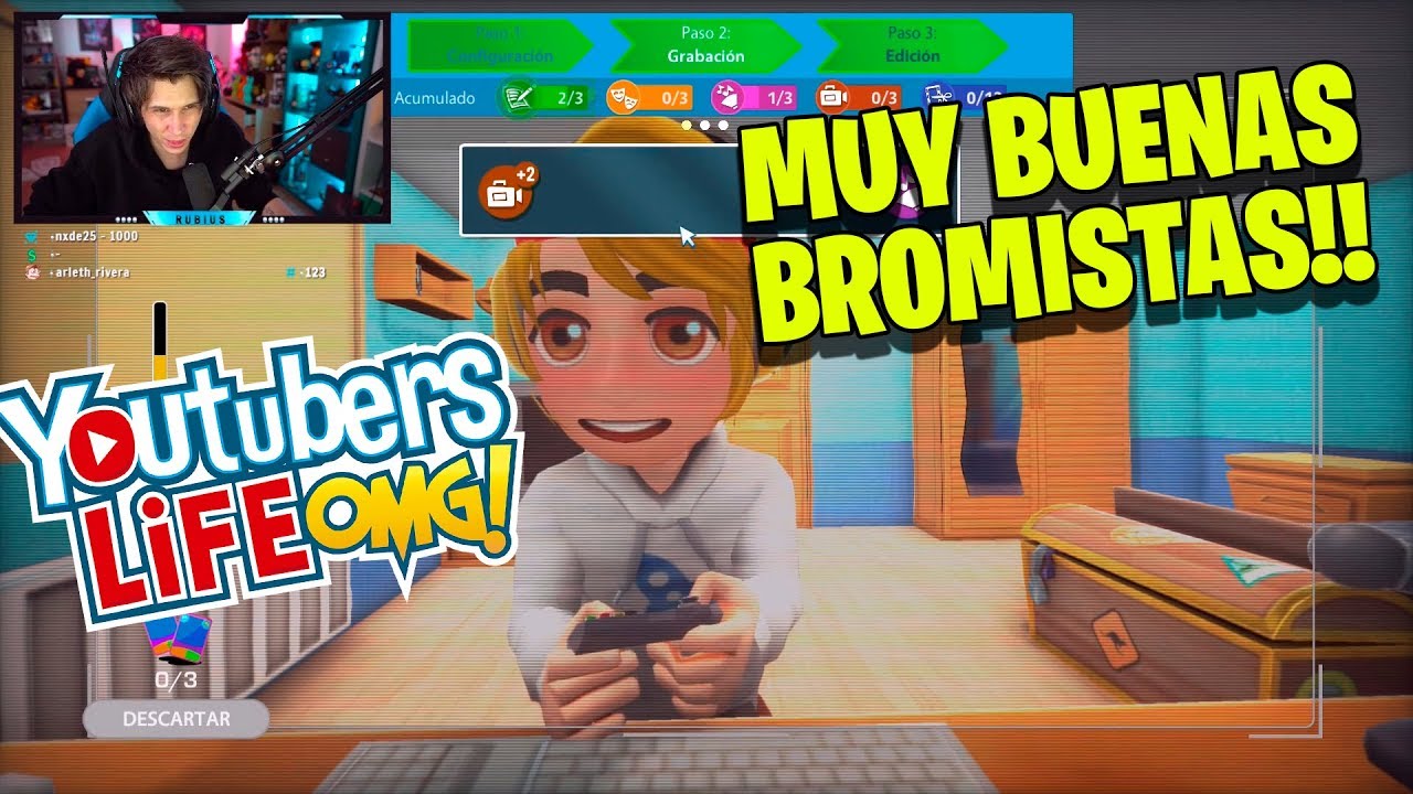 RUBIUS YOUTUBERS LIFE OMG || COMO SER UN YOUTUBER DE ÉXITO || DIRECTO ...