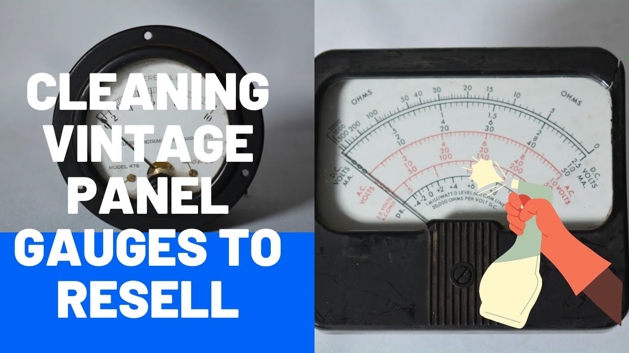 Cleaning up some vintage Electrical Gauges - YouTube