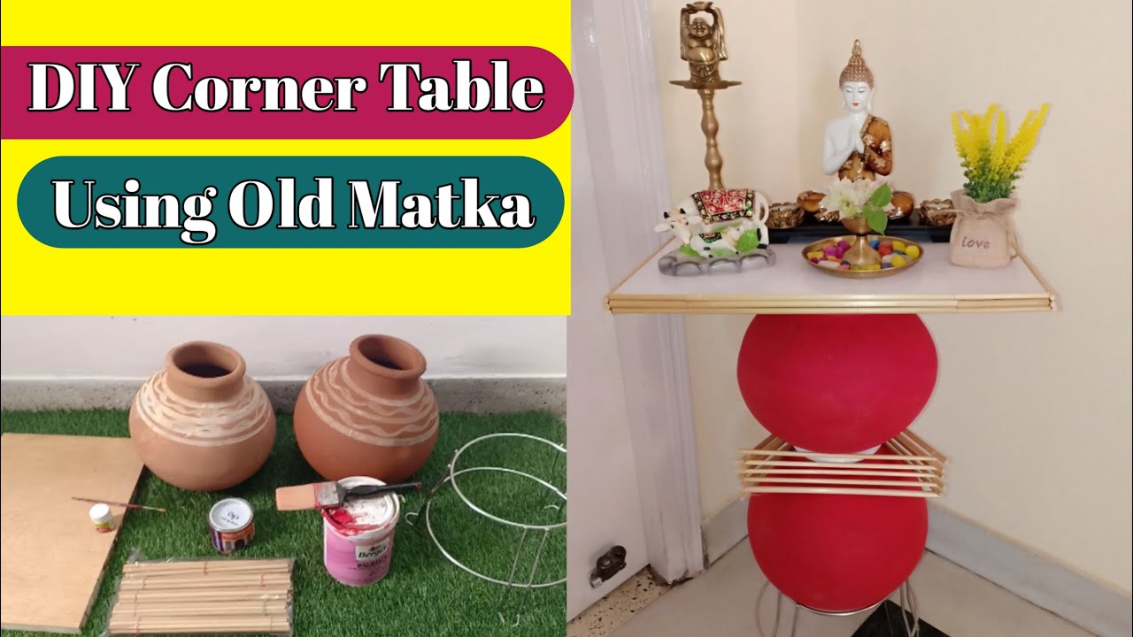 How To Recycle Old Matka| Diy Side Table| How to recycle waste pot ...