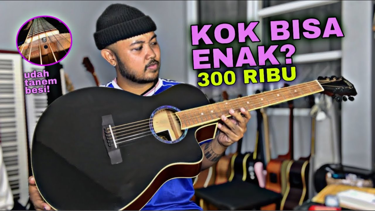 Gitar Akustik Murah Terbaik Di Harga 300 Ribu! Review Gitar JR Sanjaya ...