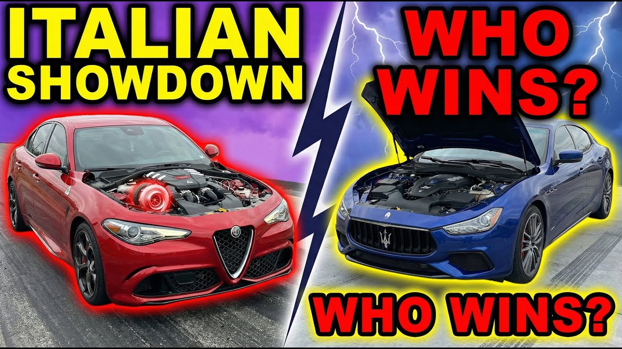 Alfa Romeo Giulia vs Maserati Ghibli - YouTube