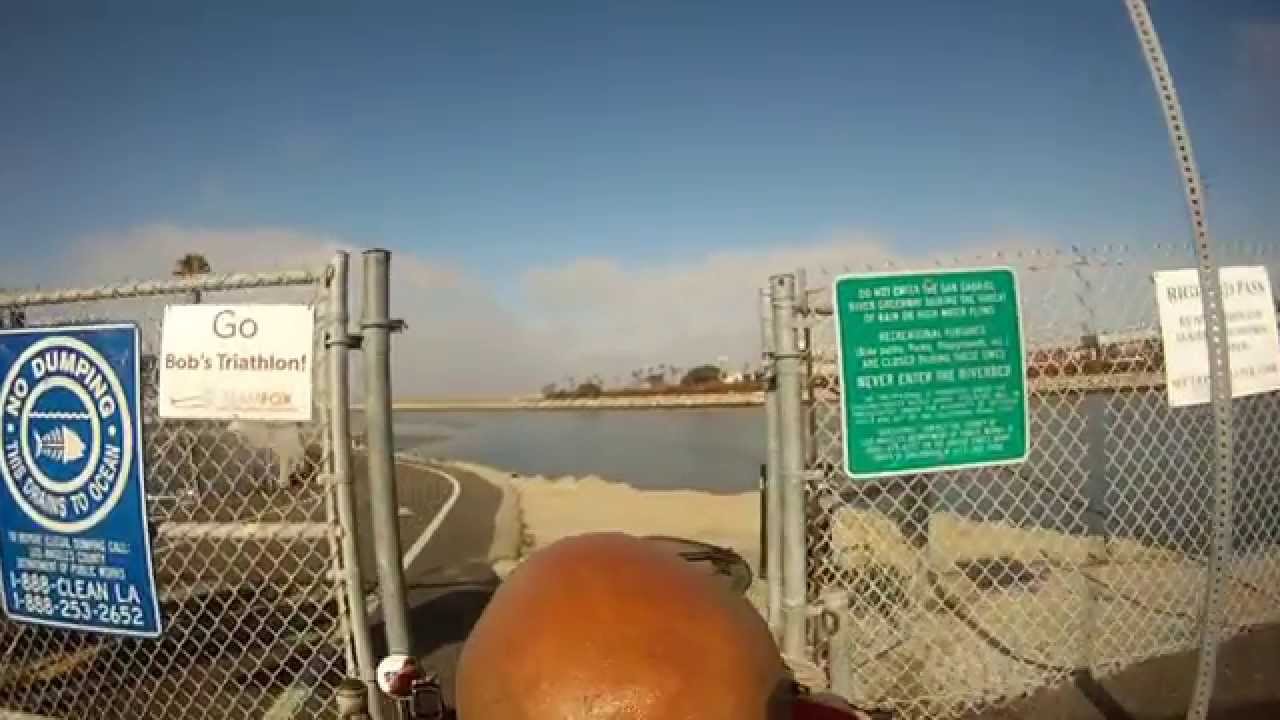 Smoking the bike Trail to Seal Beach 7 25 15 - YouTube