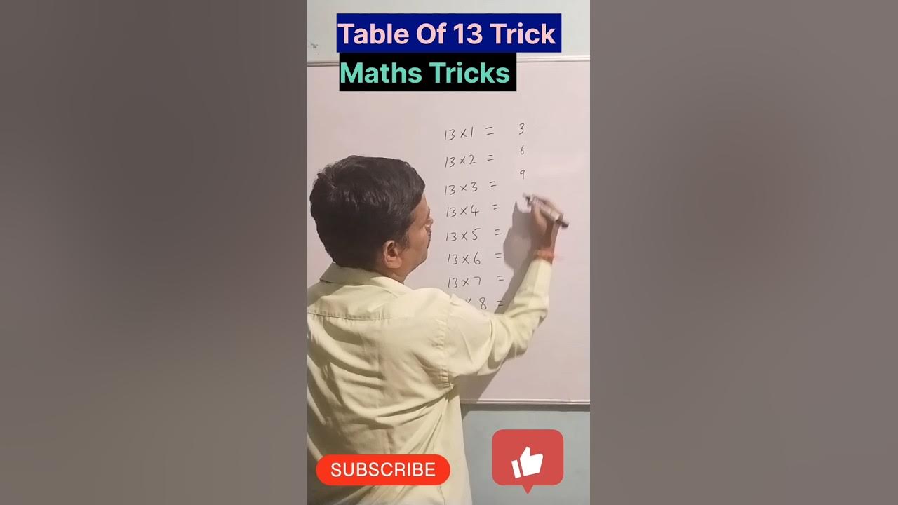 Table Of 13 Trick || 13 Times Multiplication Table Trick # ...
