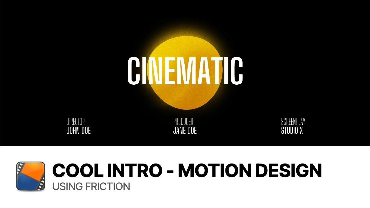 Create a Cinematic Intro - Motion Design in Friction | Tutorial - YouTube