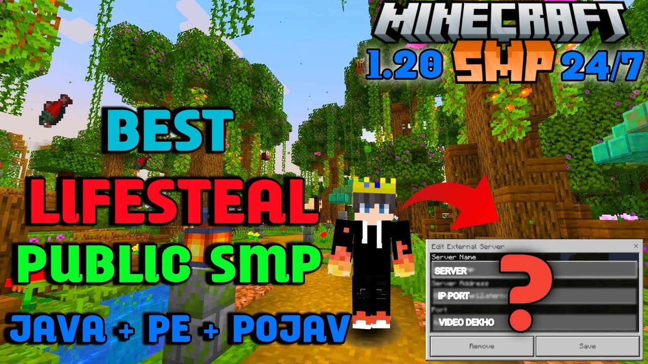 NEW NO LAND CLAIM LIFESTEAL SMP || ANYONE CAN JOIN FROM MCPE + JAVA || 24/7 ONLINE LIKE APPLE MC ...