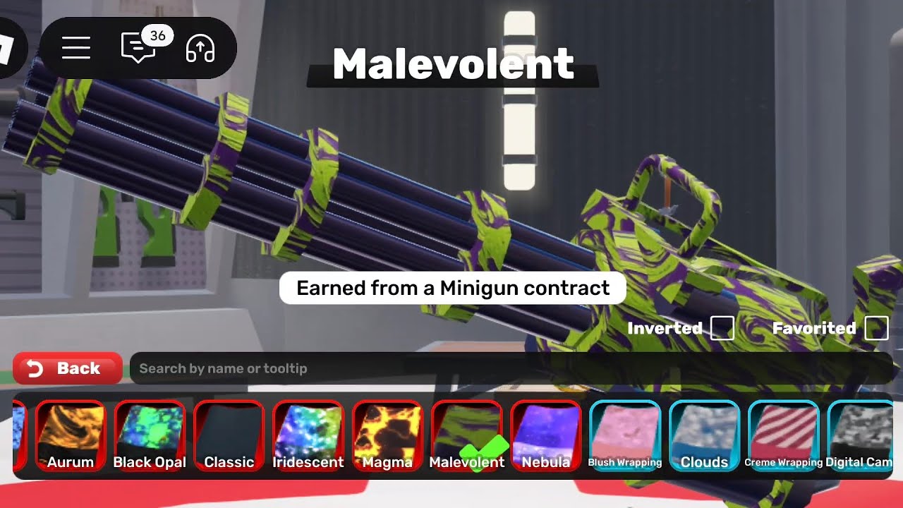 Roblox Rivals - Earning The Malevolent Wrap ! 24 Hrs With The Minigun ...