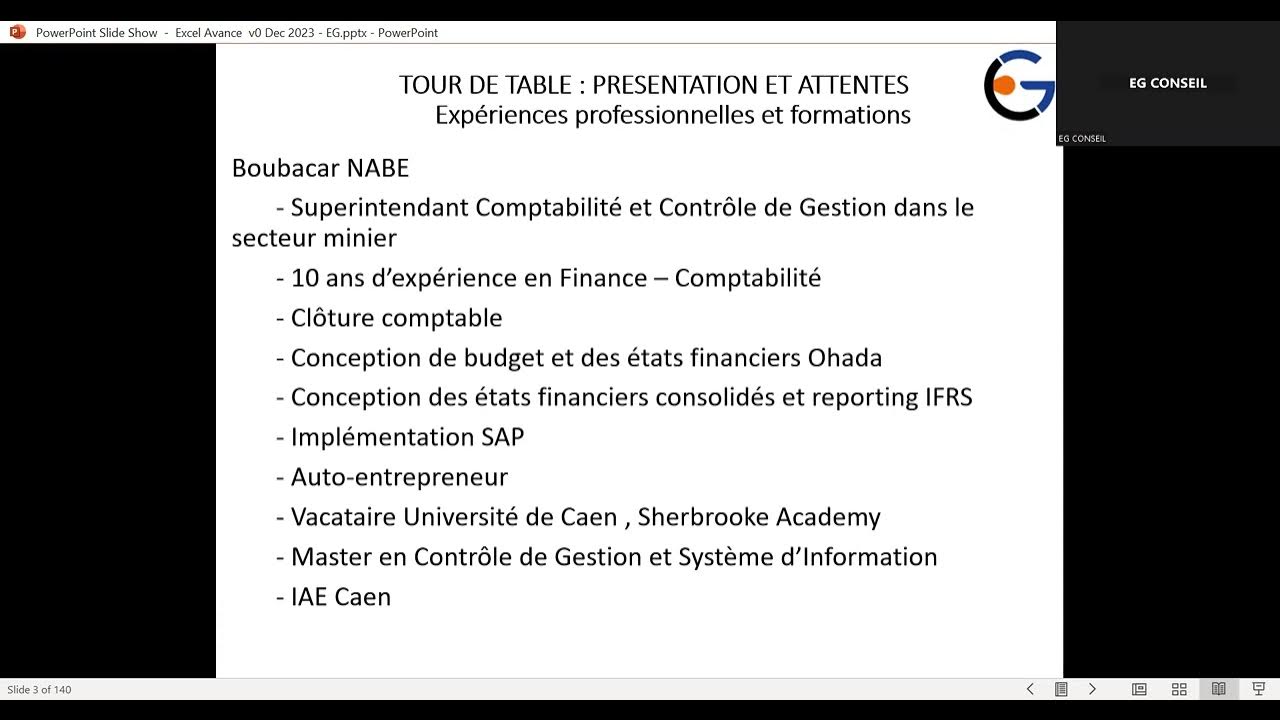 MODULE 1 EXCEL AVANCE Partie 1 - YouTube