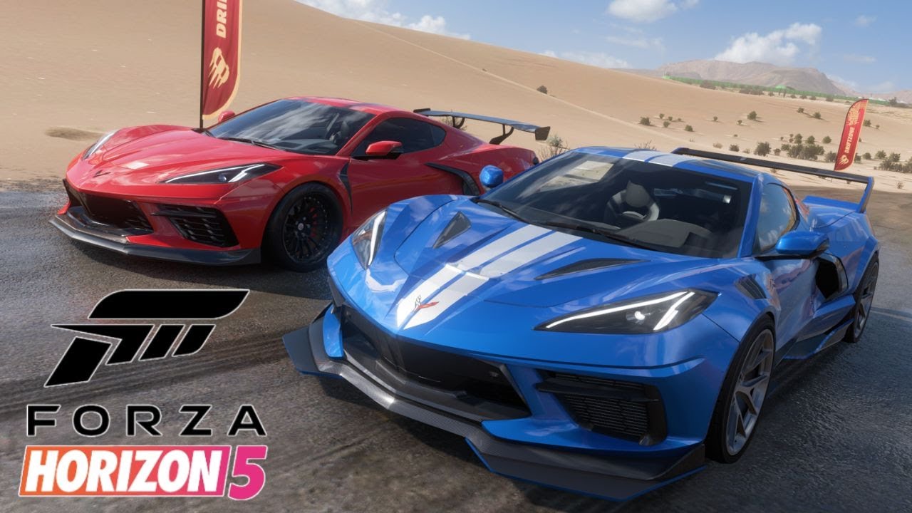 FORZA HORIZON 5 - Corvette E- Ray VS Corvette C8 Stingray - YouTube