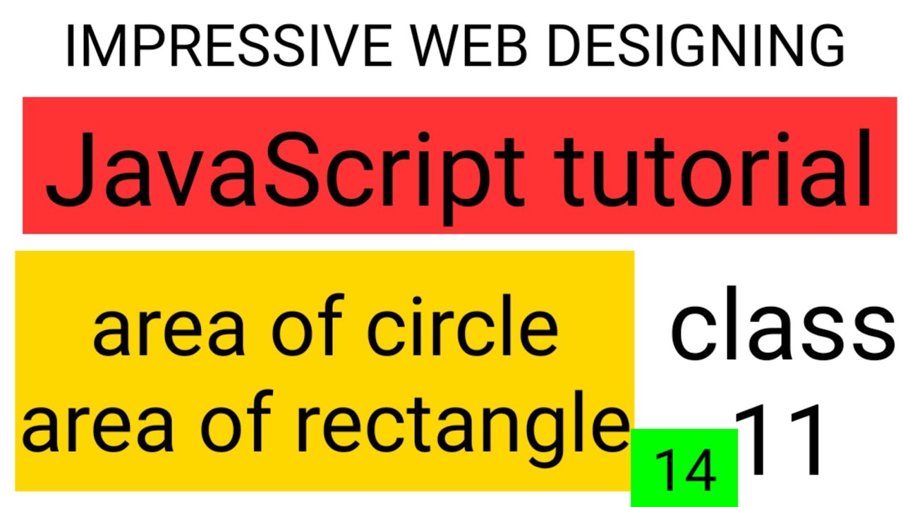 Area Of Circle Rectangle Javascript Tutorial Impressive Web 4310