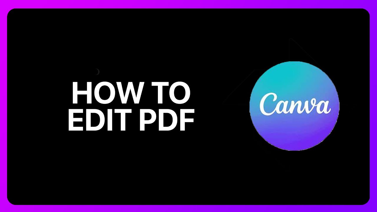 How To Edit Pdf In Canva Tutorial - YouTube