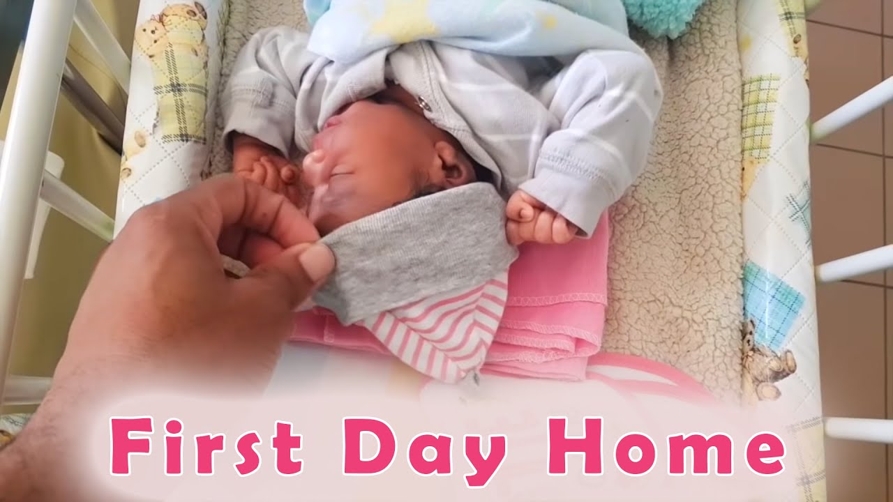 OUR NEW BORN BABY'S FIRST DAY HOME - YouTube