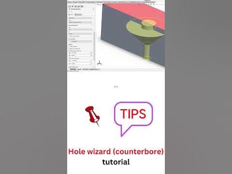 How to use hole wizard (counterbore) in solidworks #shorts #solidworks - YouTube