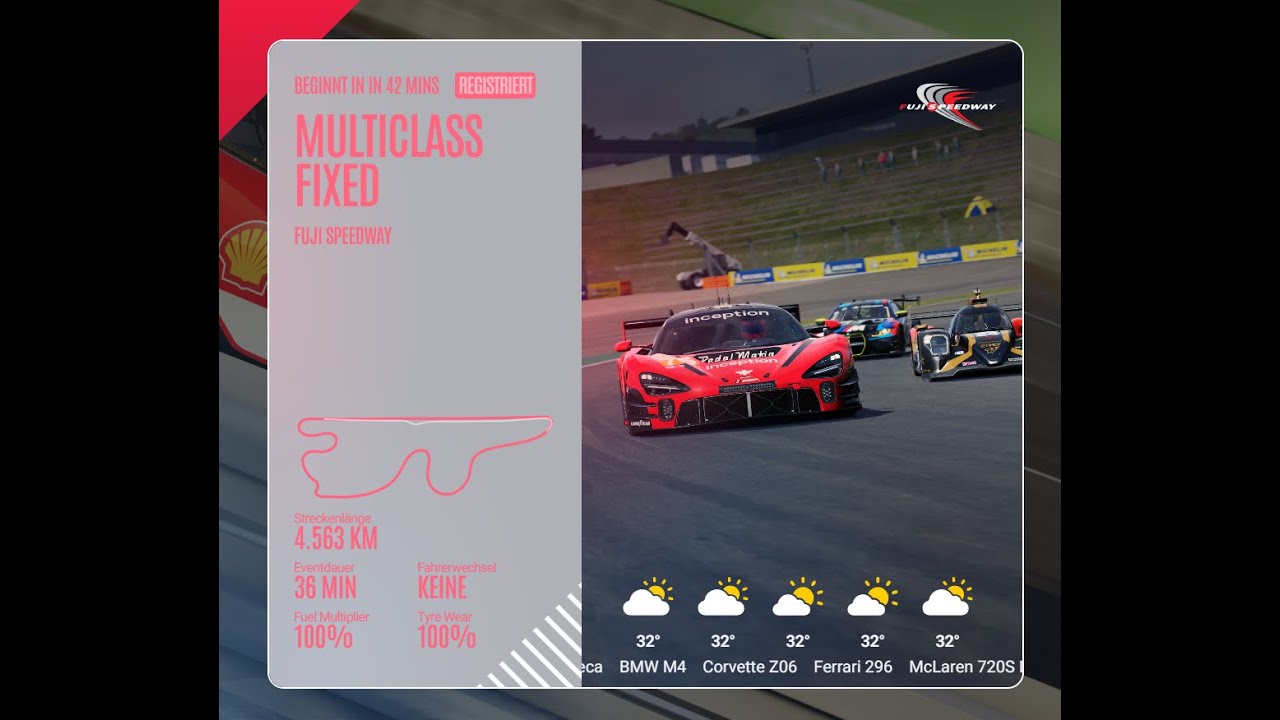 LMU - Daily - Anfänger - MULTICLASS FIXED 20min - Fuji Speedway (LMP2 ...