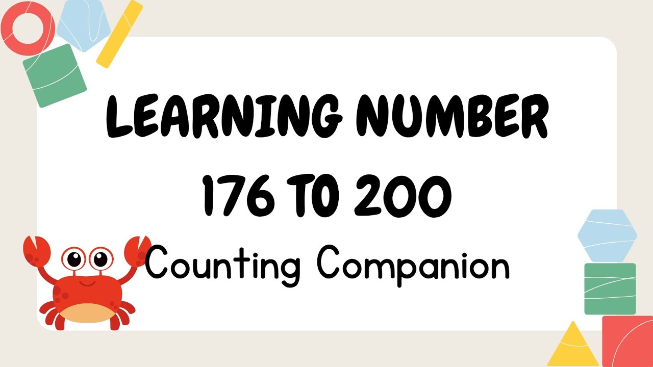 Counting BIG Numbers 176 to 200 is FUN with Counting Companion - YouTube