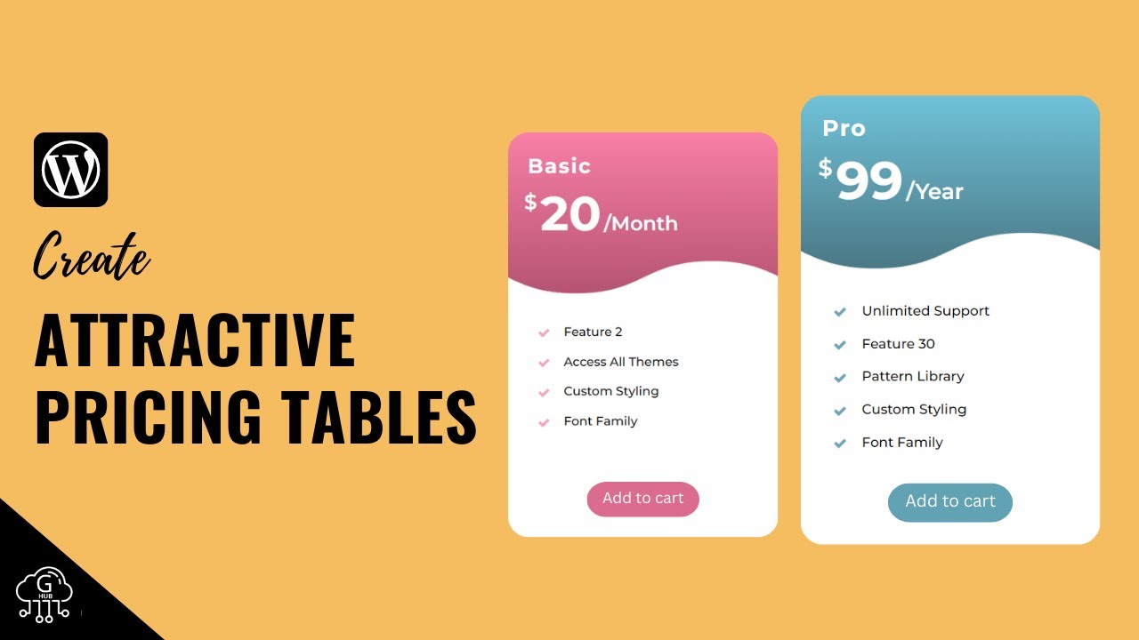 How to Create Cool Pricing Tables in Gutenberg | WordPress Tutorial for Beginners - YouTube