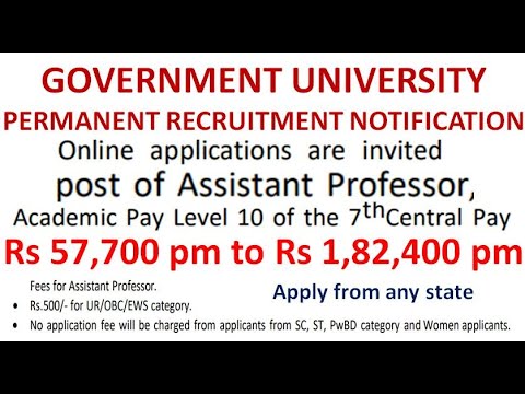 UGC 7th CPC Academic Pay Level 10 Govt. College Permanent Assistant ...