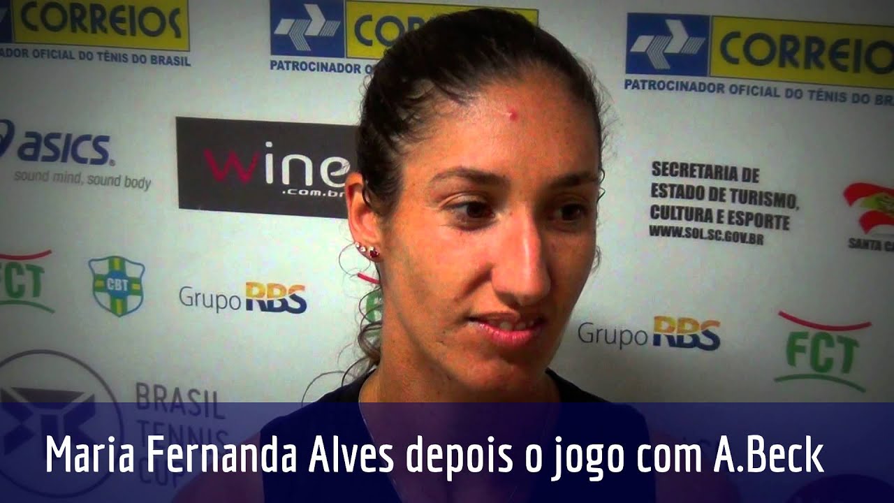 Maria Fernanda Alves depois o jogo com A.Beck - Brasil Tennis Cup ...
