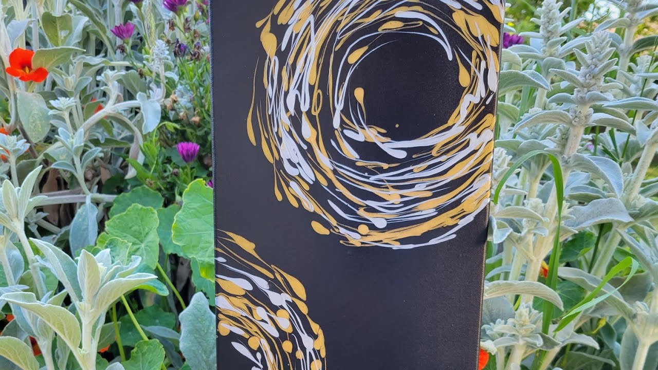 (449) ACRYLIC POURING - DRIZZLE Technique Using Ready Mixed Paints ...