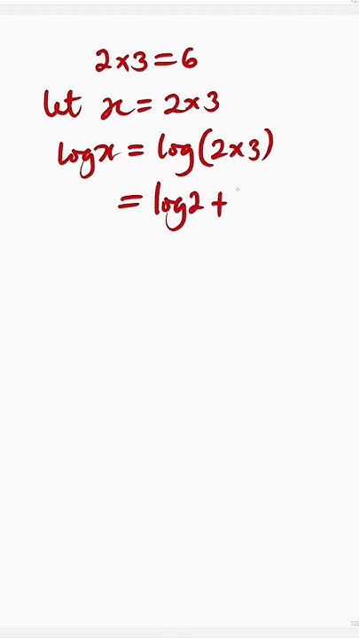 simplifying 2x3 using logarithm - YouTube