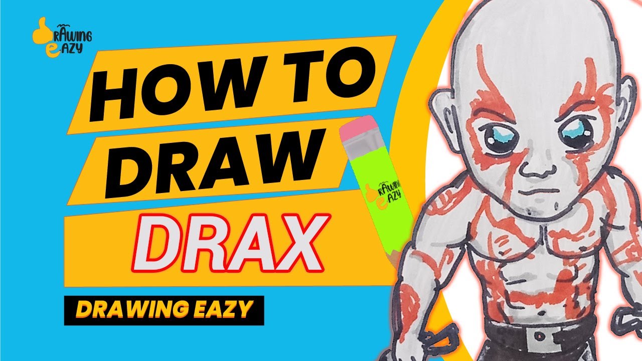 How to Draw Drax The Destroyer in Chibi Style | Easy Drawing Tutorial ...