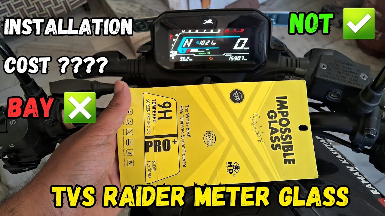 Tvs Raider Tempered Glass || Tvs Raider 125 Meter Glass Installation ...