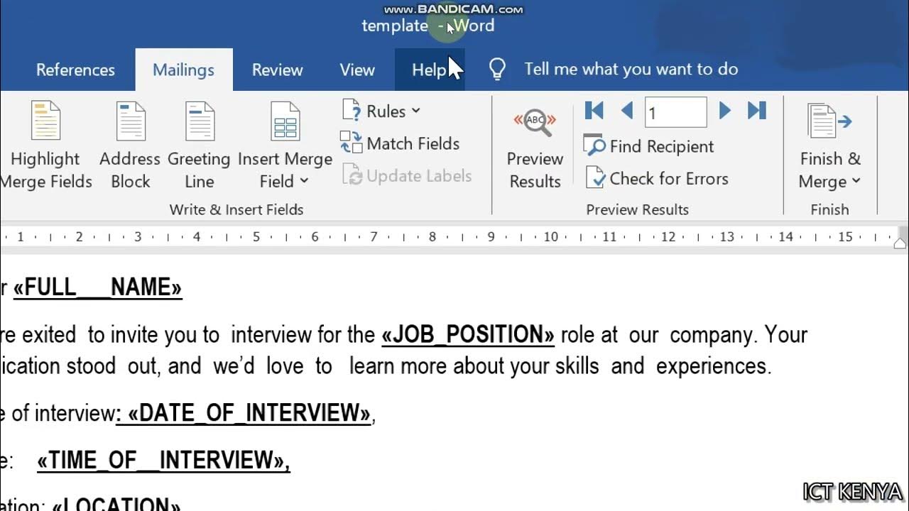 Mail Merging Process in 3 Minutes | Ms Word and Excel - YouTube