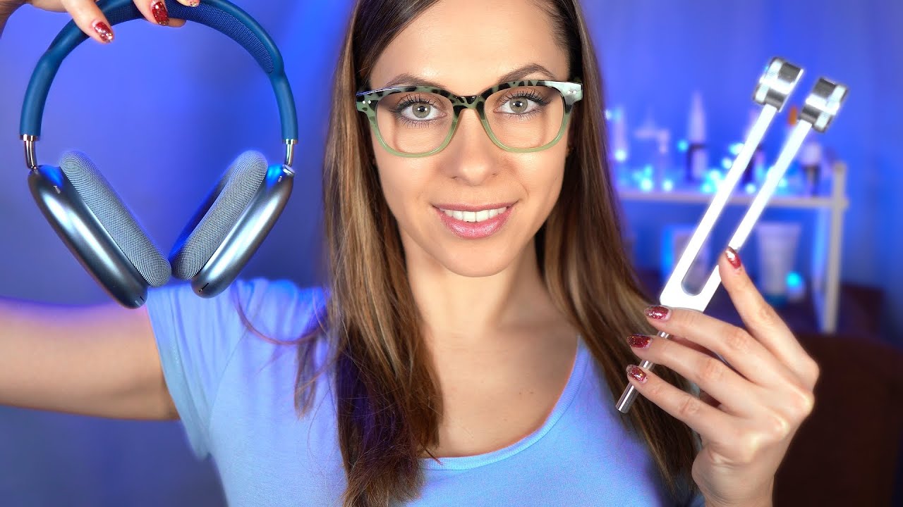 ASMR Holistic Hearing Test 👂 Otoscope, Ear to Ear, Tuning Fork ...