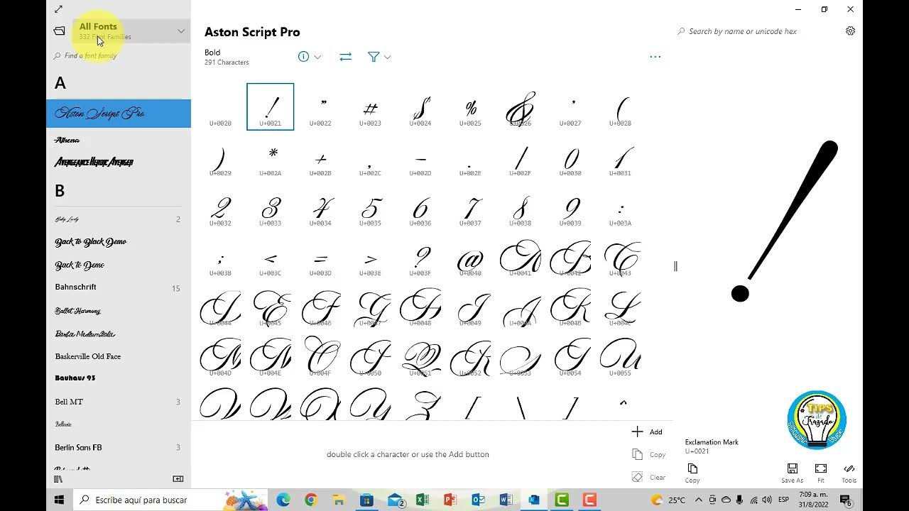 Video #9: Uso de aplicación character map uwp - YouTube