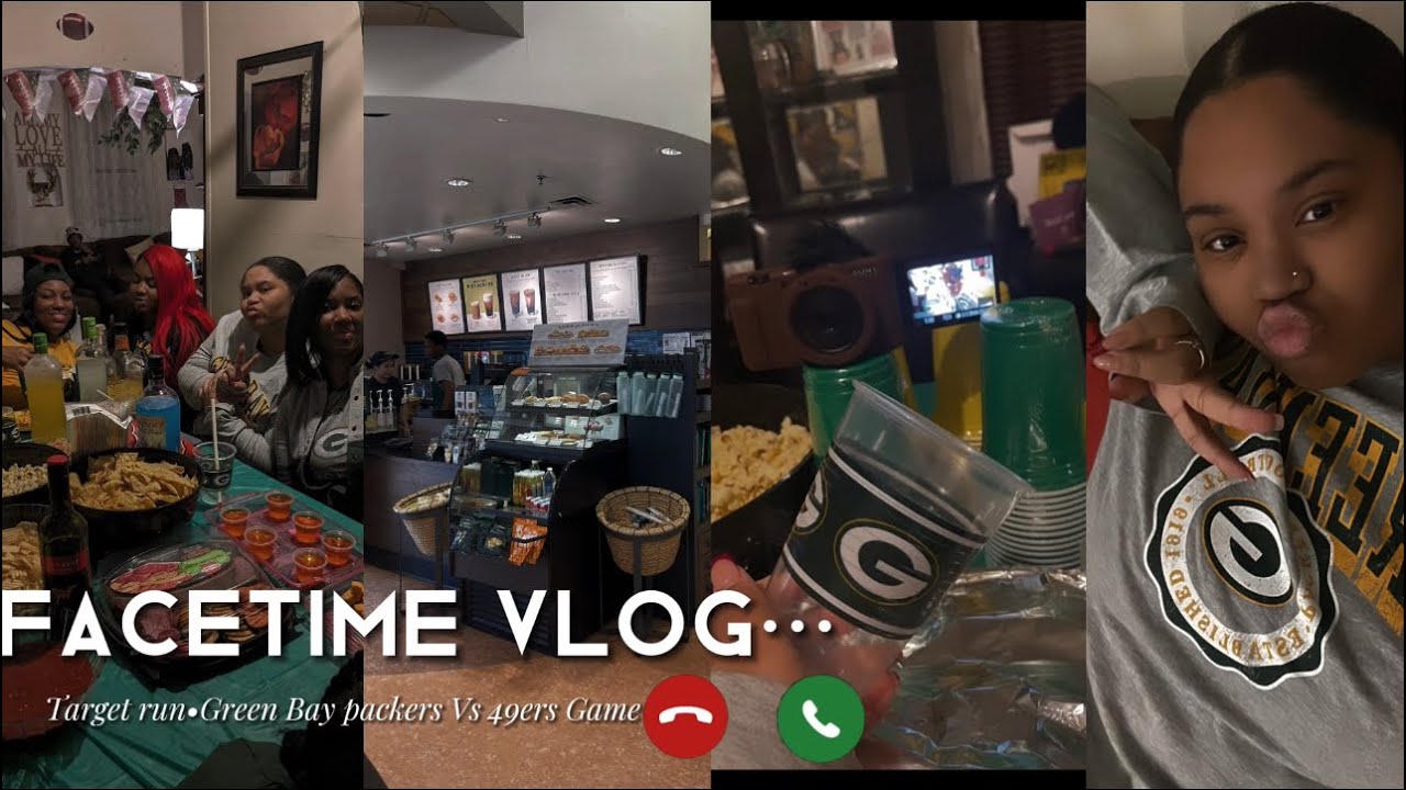 FACETIME VLOG | packers game watch party 🏈 - YouTube