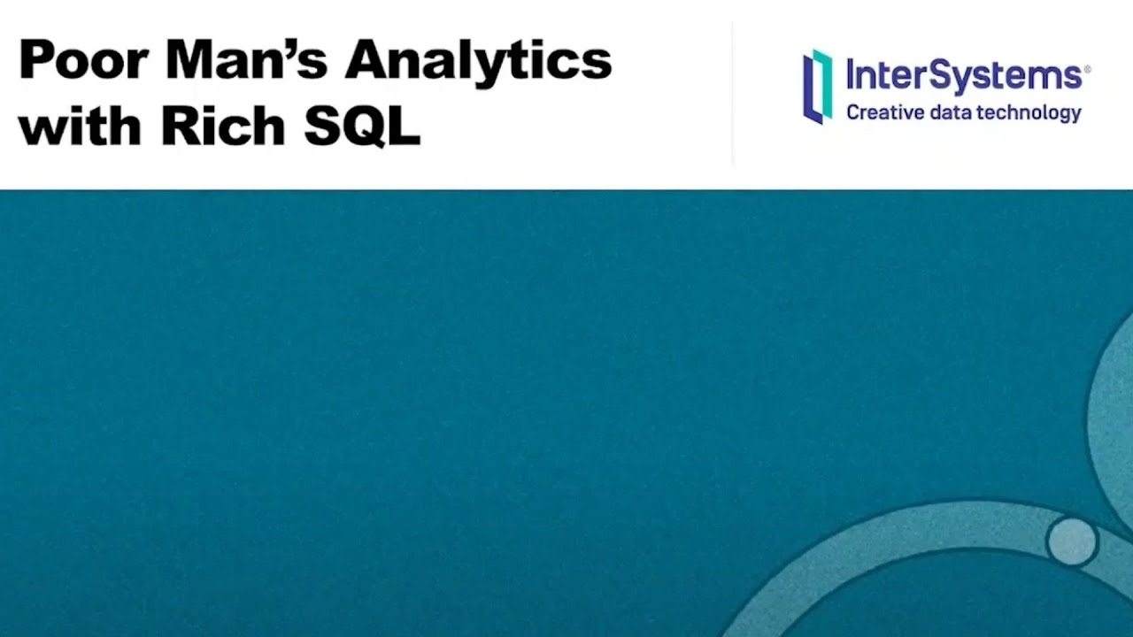 Poor Man's Analytics with Rich SQL - YouTube