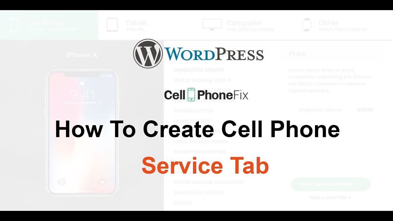 How to Create Cell Phone Services Tab - YouTube