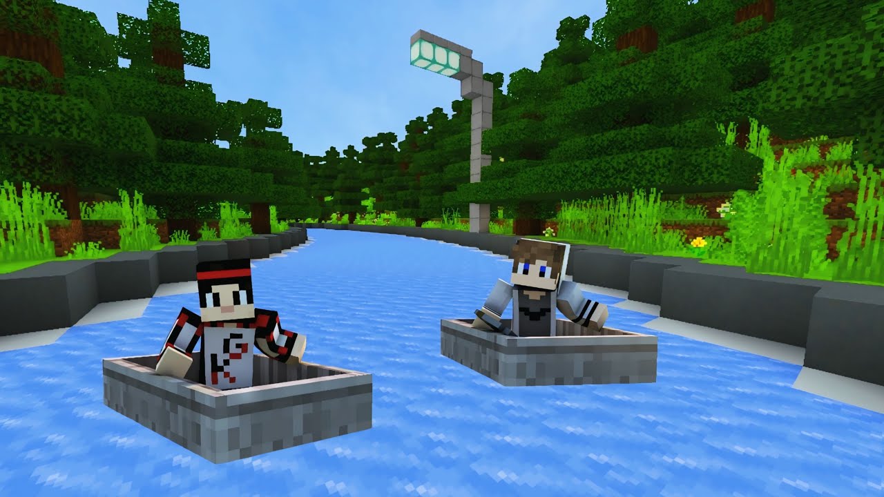 Extreme ICE BOAT RACE CHALLENGE in Minecraft - YouTube