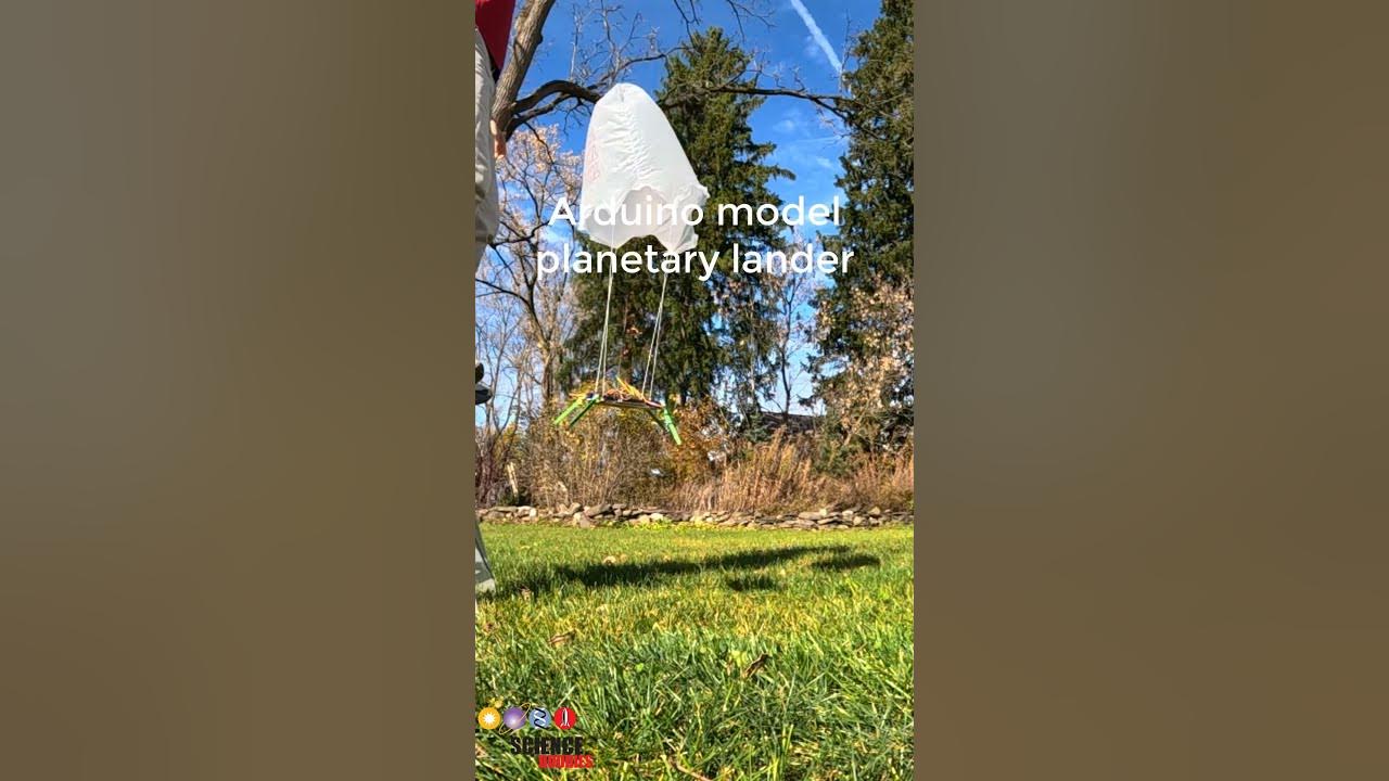 Arduino model planetary lander falling in slow motion - YouTube