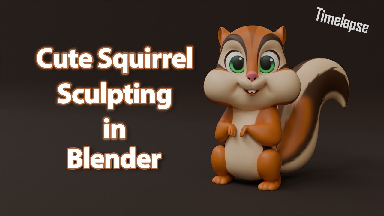 Cute Squirrel Blender Sculpting Timelapse - YouTube