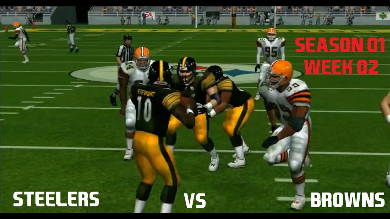 31 Team Season 01 Week 02 Steelers vs Browns Madden 2002 - YouTube