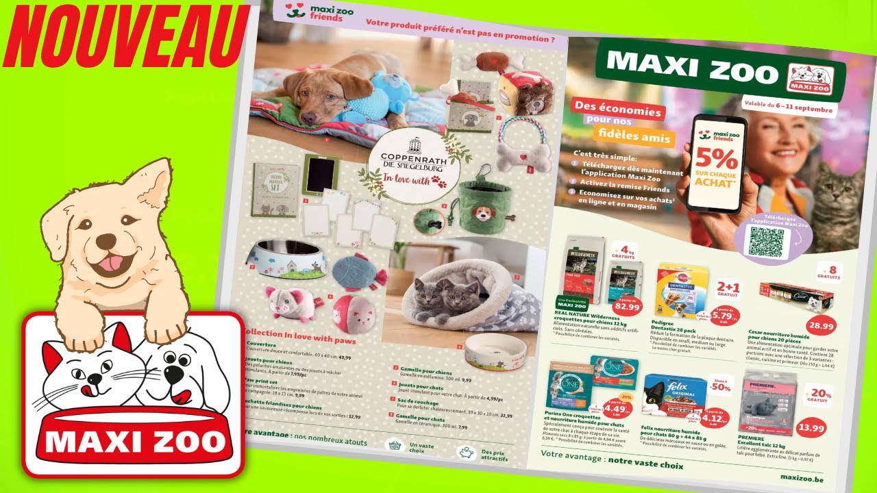 folder MAXI ZOO du 6 au 11 septembre 2023 ⛔ Arrivage - BELGIQUE - YouTube