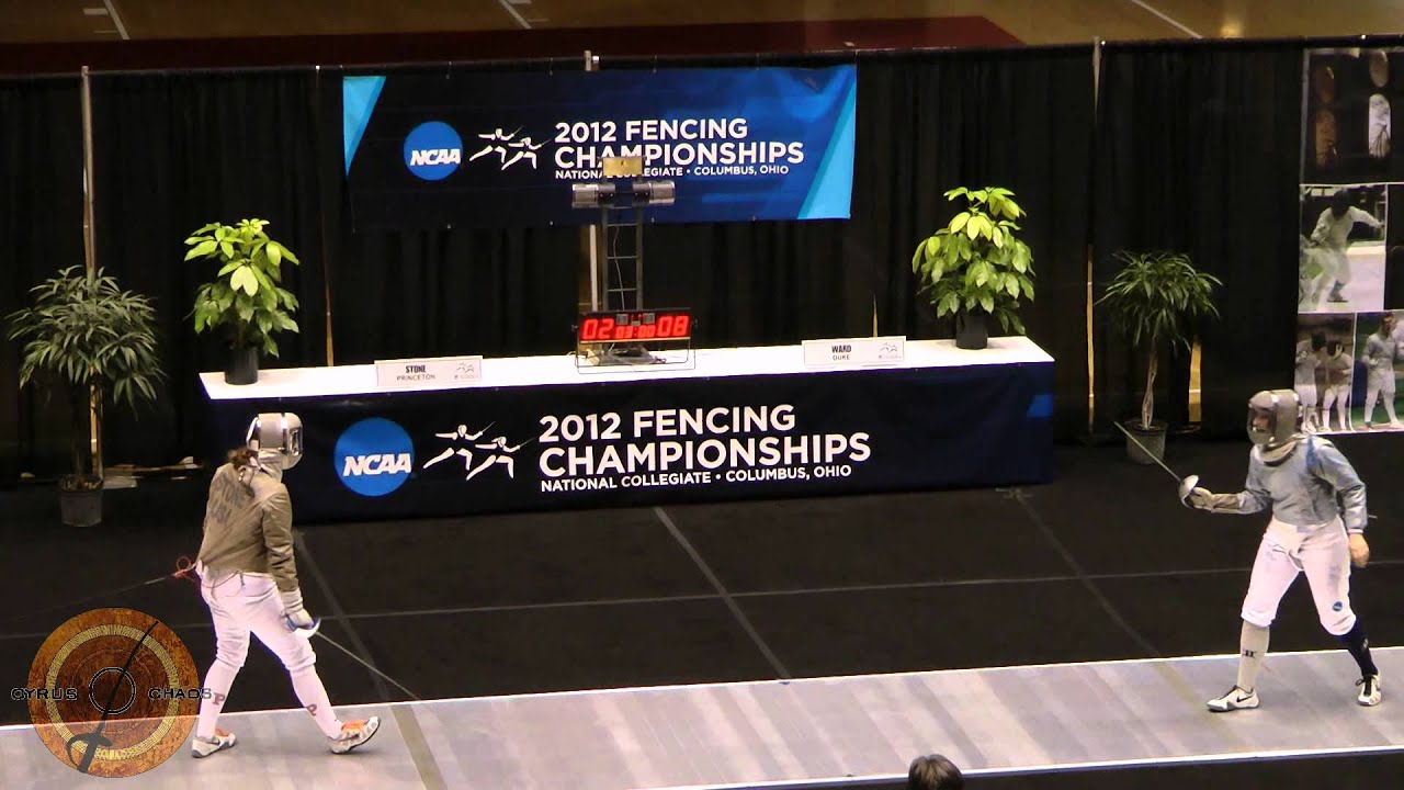 NCAA Fencing 2012 - Women's Sabre Semifinal: Ward DUKE v Stone PRIN ...