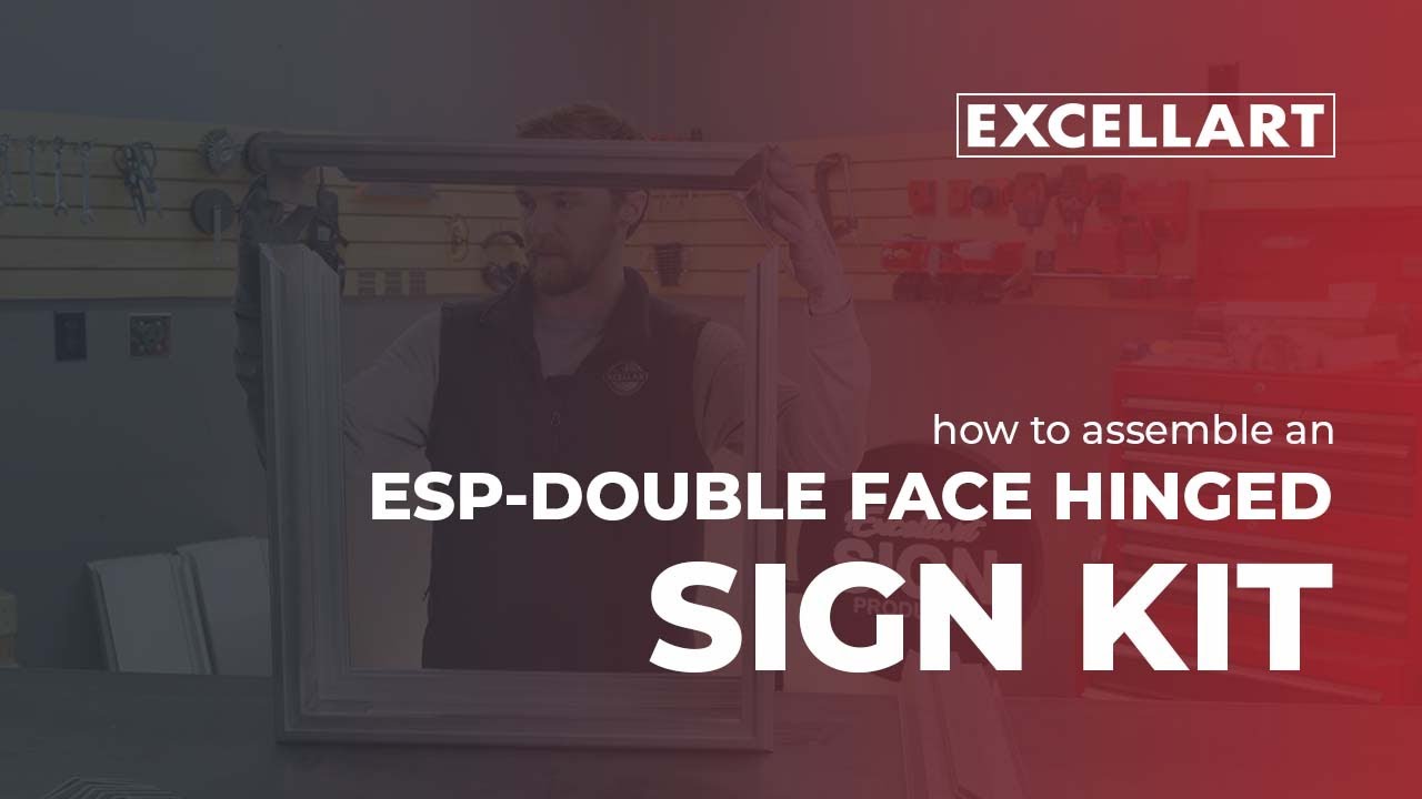 How to Assemble an Excellart ESP - Double Face Hinged Sign Kit - YouTube