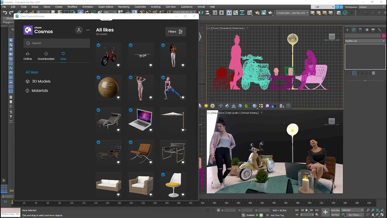VRAY 3DS Videocourse - 03 - Download and Insert Models and Materials ...