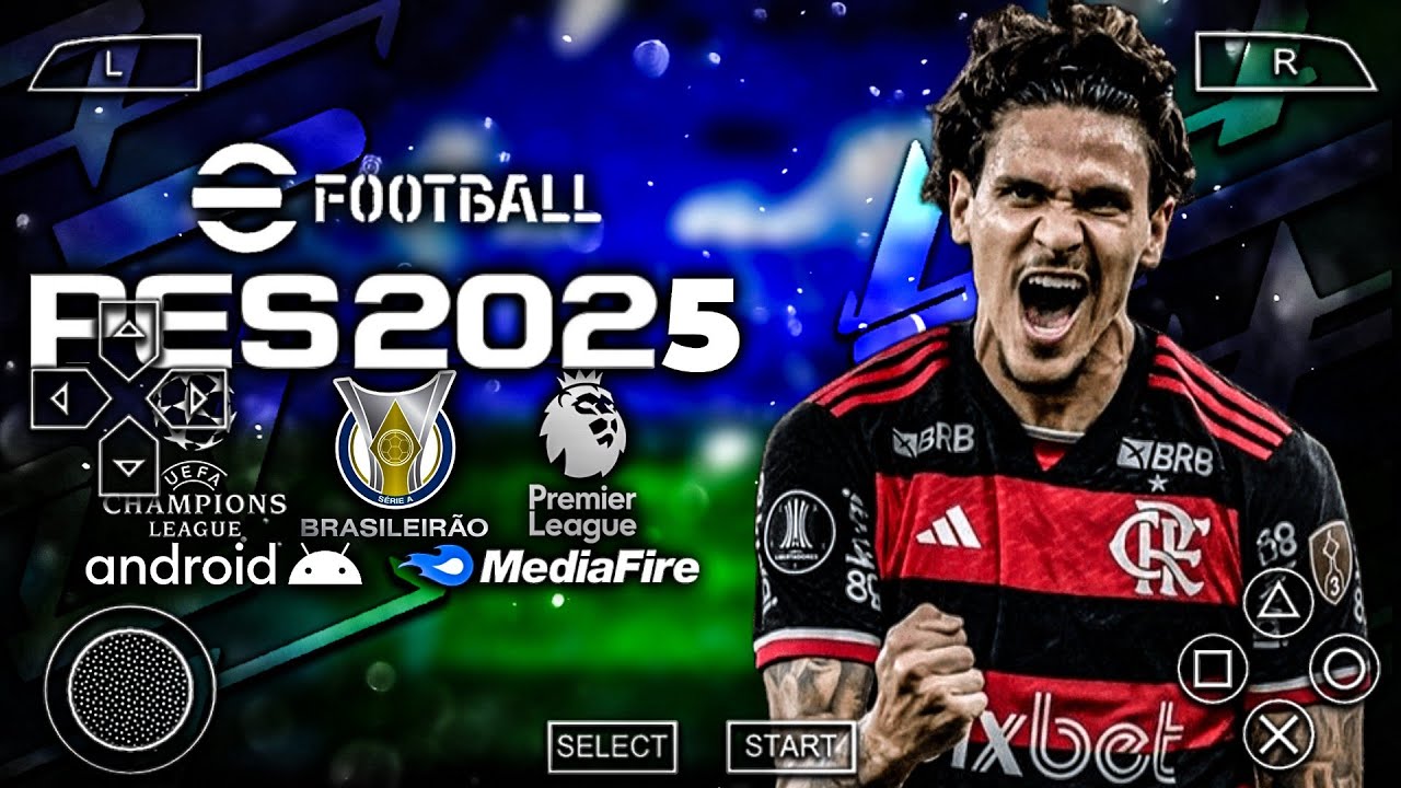 👀Lançamento! eFootball PES 2025 PPSSPP Mediafire Brasileirão Europeus ...