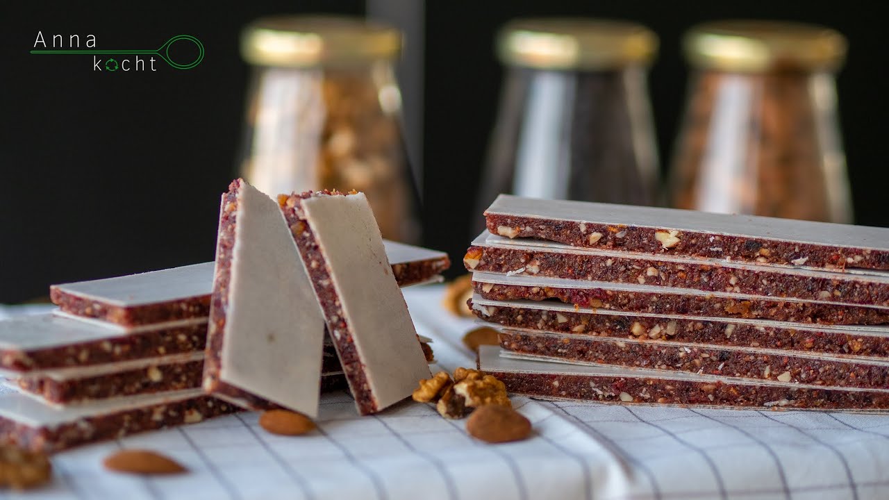 Fruchtriegel selber machen | vegan | Anna kocht - YouTube