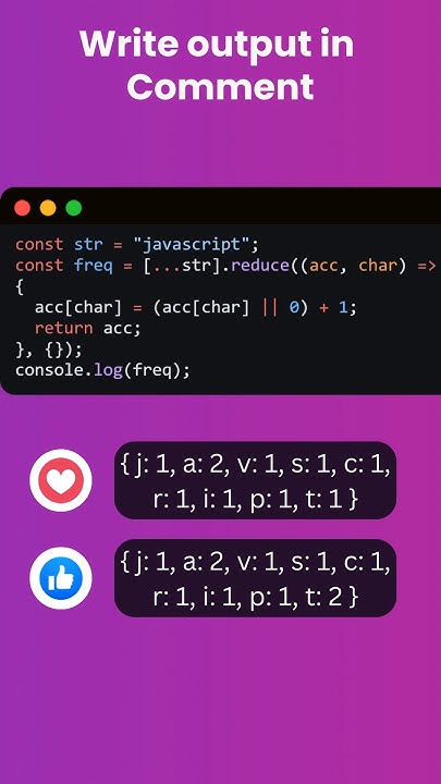 Javascript Outputs Challenge Day10 Output Program 44 Frequency Object Day10 Programming 