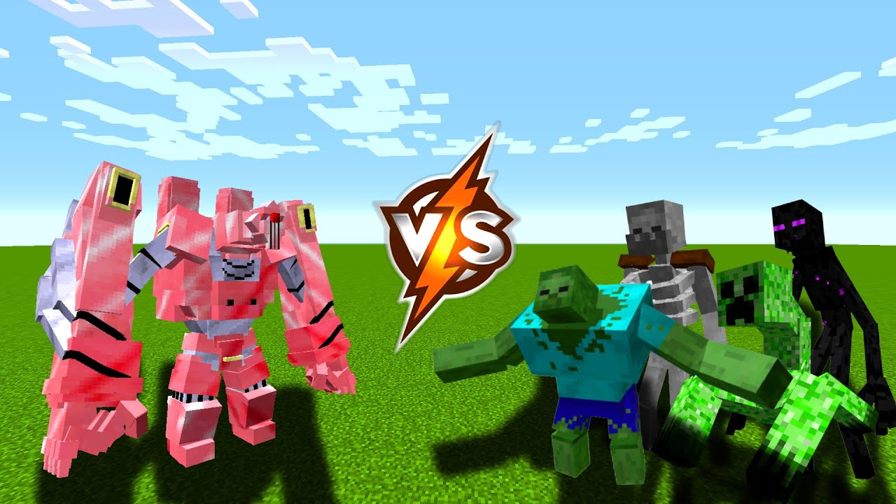 Spirit Protector Colossus vs Mutant Creatures - mob battle in minecraft ...