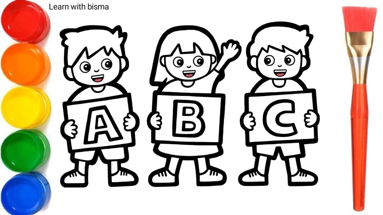 How to Draw Kids Learn ABC drawing, Painting and Coloring for Kids ...