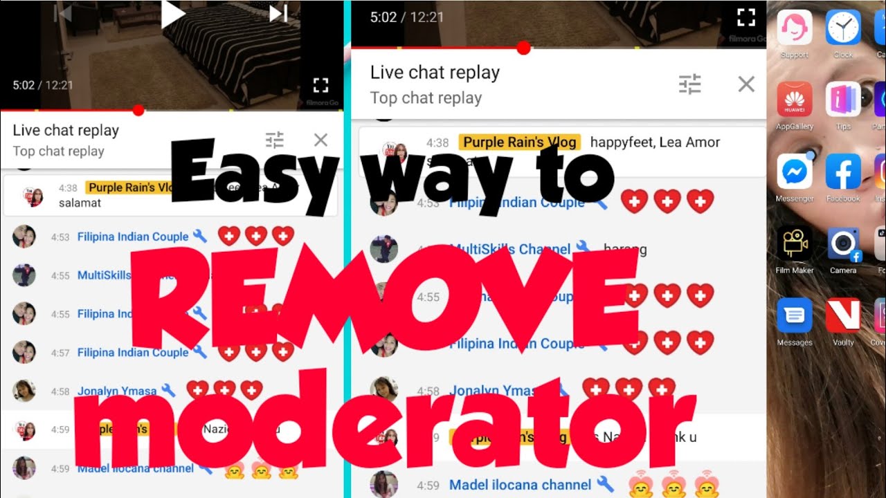 How to remove moderator in one time - YouTube