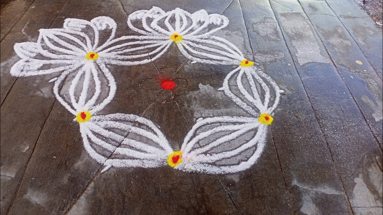 aadi matham kolam 🌹aadi velli kolam 🌹aadi special kolam 🌹 - YouTube